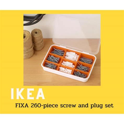 Ikea Fixa 260 Piece Screw And Plug Set Bd