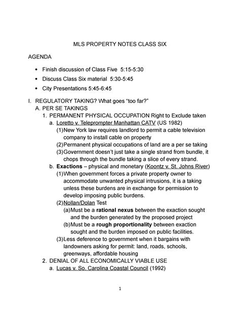 Mls Property Notes Class Six Mls Property Notes Class Six Agenda Finish Discussion Of Class