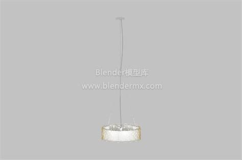 Blender 圆形吊灯3d模型素材资源下载 Blender模型库