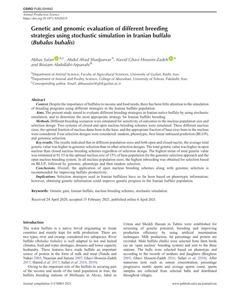 Pdf Genetic And Genomic Evaluation Of Different Breeding Strategies Using Stochastic