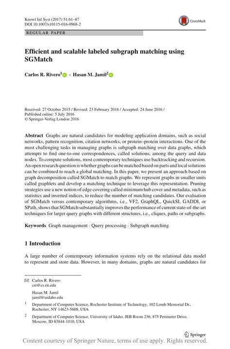 Efficient And Scalable Labeled Subgraph Matching Using Sgmatch