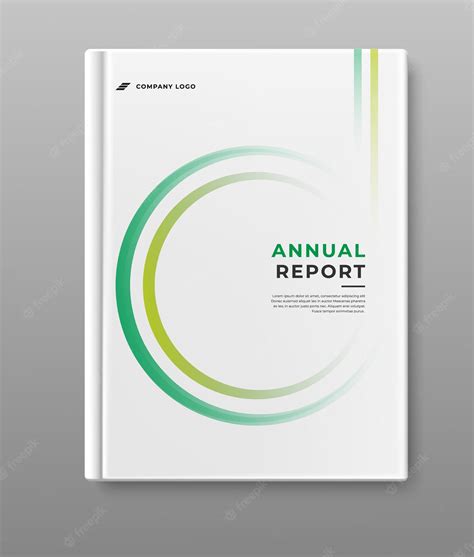 Premium Vector Annual Report Book Cover Template Design