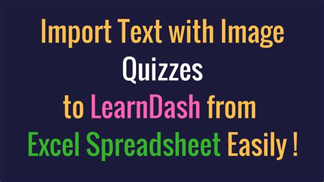 Import Quiz To Learndash Text With Image In Questions As Well As