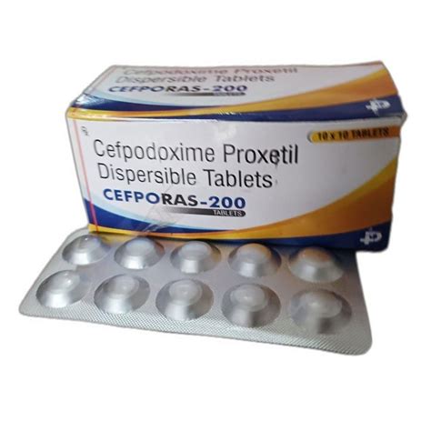 Cefporas 200 Cefpodoxime Proxetil Dispersible Tablets 200mg At ₹ 600 Box In Bulandshahr