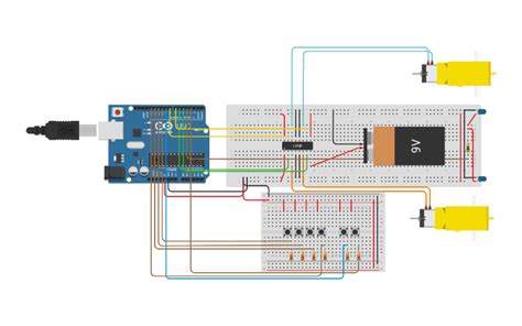 circuit design carrioto con botones 2104 tinkercad