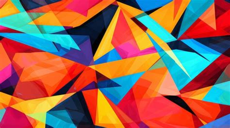Premium Photo Vibrant Geometric Abstraction