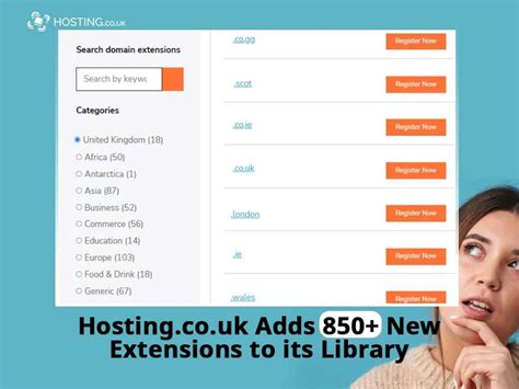 Find Register Domain Extension By Industry Hosting Co Uk