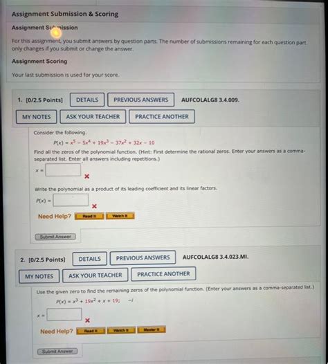 Solved Assignment Submission And Scoring Assignment Sumission