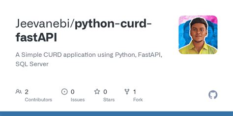 GitHub Jeevanebi Python Curd FastAPI A Simple CURD Application Using Python FastAPI SQL Server