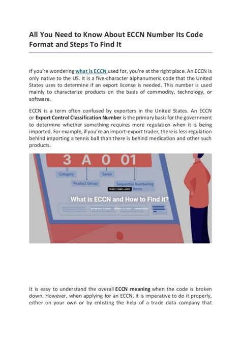 All You Need To Know About Eccn Number Its Code Format And Steps To Find