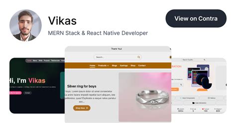 Vikas On Contra Mern Stack And React Native Developer