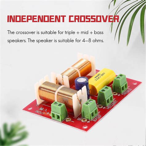 2pcs 200w 3 Way Audio Speaker Crossover Treble Midrange Crossover Speakers Filter Frequency