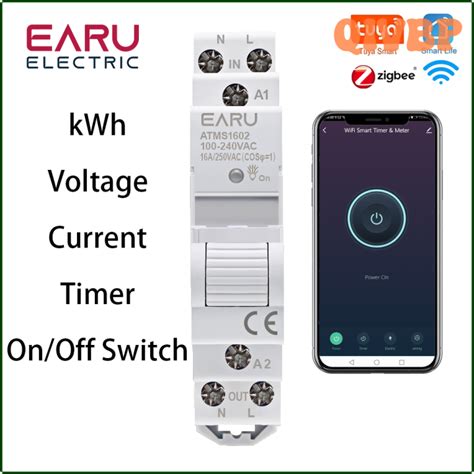 Qivbp Ac 110v 220v 16a Din Rail Wifi Zigbee Smart Timer Relay Switch Breaker Remote Control By