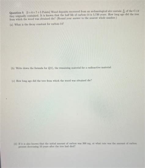 solved question 5 2 6 7 5 points wood deposits recovered