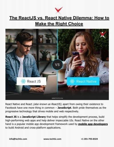 The Reactjs Vs React Native Dilemma How To Make The Right Choice