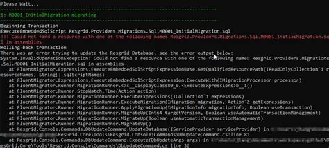 Resgrid Console Exe Dbupate Throws Unhandled Exception Issue Resgrid Core GitHub