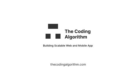 The Coding Algorithm Full Stack Software Engineer