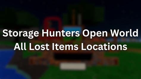 All Lost Items Locations In Storage Hunters Open World Pro Game Guides