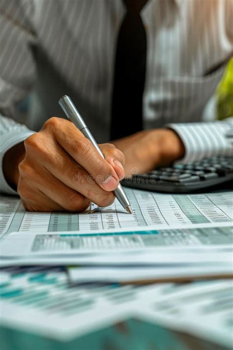 Business Analyst Reviews Financial Statements For Internal Control