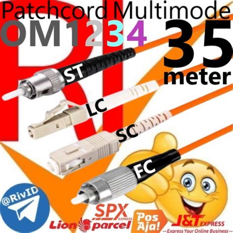 Jual Patchcord 35m Fc Lc Sc St Multimode Om1 Om2 Om3 Om4 Patch Cord 35