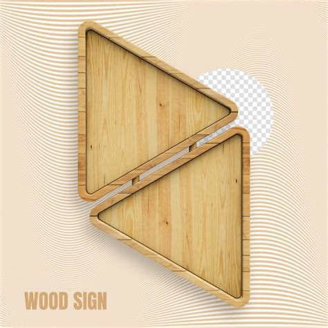 Panneau Bois Rendu 3d Psd Premium