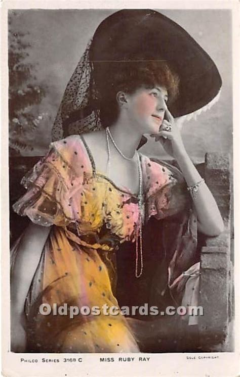 Miss Ruby Ray Theater Actor Actress 1906 Topics Entertainment Theatre Postcard