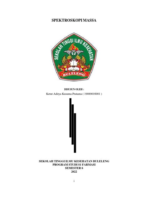 Makalah Spektroskopi Massa Aditya Kusuma Pdf