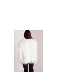 Missguided Mongolian Faux Fur Coat White 93 Missguided Lookastic