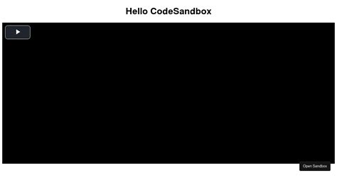Videojs With React Typescript Forked Codesandbox
