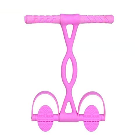 홈 피트니스 페달 텐셔너 윗몸 일으키기 보조 다기능 탄성 로프 사양 작은 허리 크리스탈 핑크