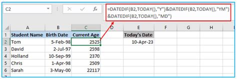 How To Calculate Age In Excel