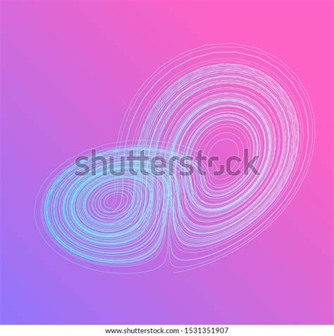 3d Vector Visualisation Lorenz Attractor System Stock Vector Royalty