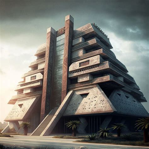 Concepto De Pirámide Indígena Pyramids With Modern Structures