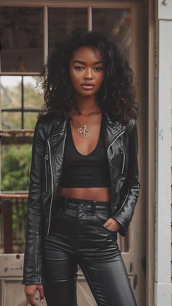 Black Women In Leather Pictures Freepik