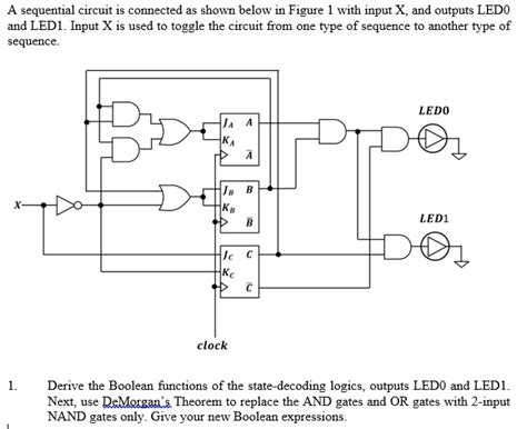 Solved A Sequential Circuit Is Connected As Shown Below In Figure 1