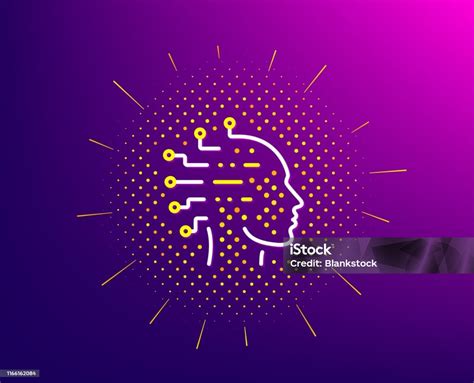 인공 지능 라인 아이콘입니다 Ai 머리 기호입니다 벡터 고급에 대한 스톡 벡터 아트 및 기타 이미지 고급 남성 노랑