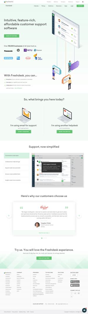 Freshdesk Find SaaS Websites Inspiration