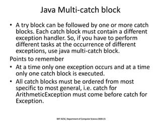 Chapter 5 Exception Handling (1).pdf | Programming Languages | Computing