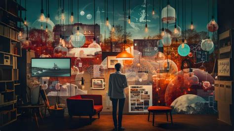 Futuristic High Tech Fast Paced Corporate Environment And Business