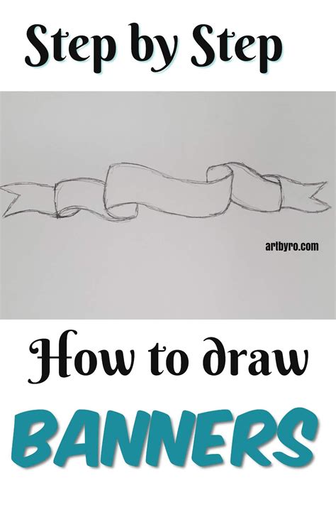 How To Draw A Banner Ribbon Step By Step Desmond Barth