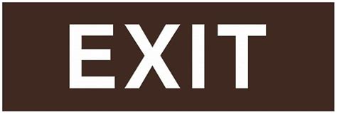 Amazon Com Basic EXIT Door Wall Sign Dark Brown Small Office Products