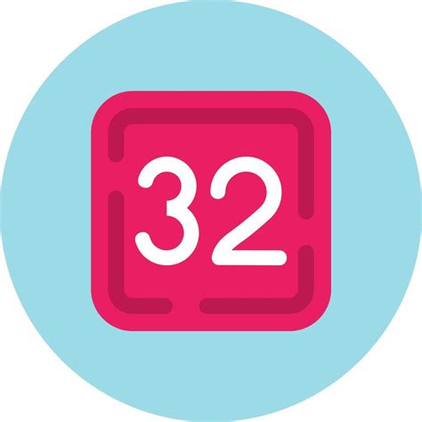 Thirty Two Flat Circle Icon 37155846 Vector Art At Vecteezy