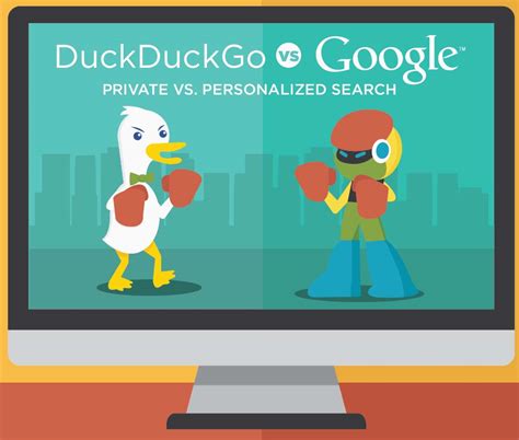 Private Vs Personalized Search Duck Duck Go Vs Google Infographic