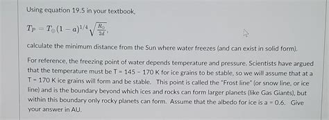 Solved Using Equation 19 5 In Your Textbook