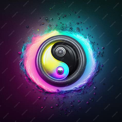 Premium Photo Colorful Yin And Yang Made Of Color Combinations