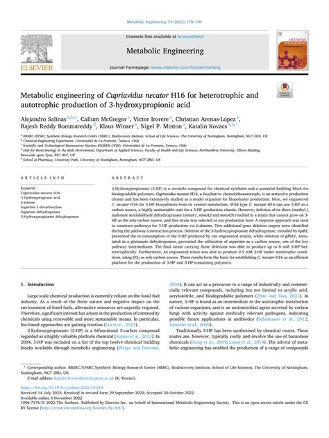Pdf Metabolic Engineering Of Cupriavidus Necator H16 For Heterotrophic And Autotrophic
