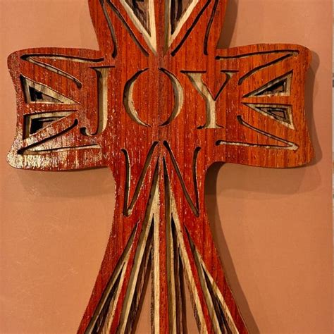 Blessed Cross Layered Scroll Saw Pattern Laser Cnc Pattern Pdf And