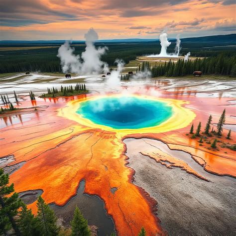 Discover Yellowstones Grand Yellowstone Rainbow Spring And Geysers