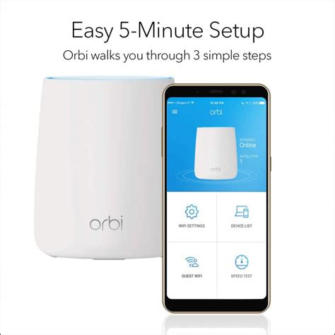 NETGEAR Orbi Tri Band Whole Home Mesh WiFi System With 2 2Gbps Speed RBK23 Router Extender