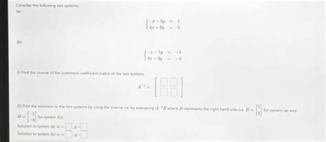 Solved Consider The Following Two